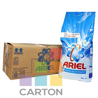 Carton - ARIEL DETERGENT POWDER 2*9KG - مسحوق غسيل اريال 2 * 9 كيلو