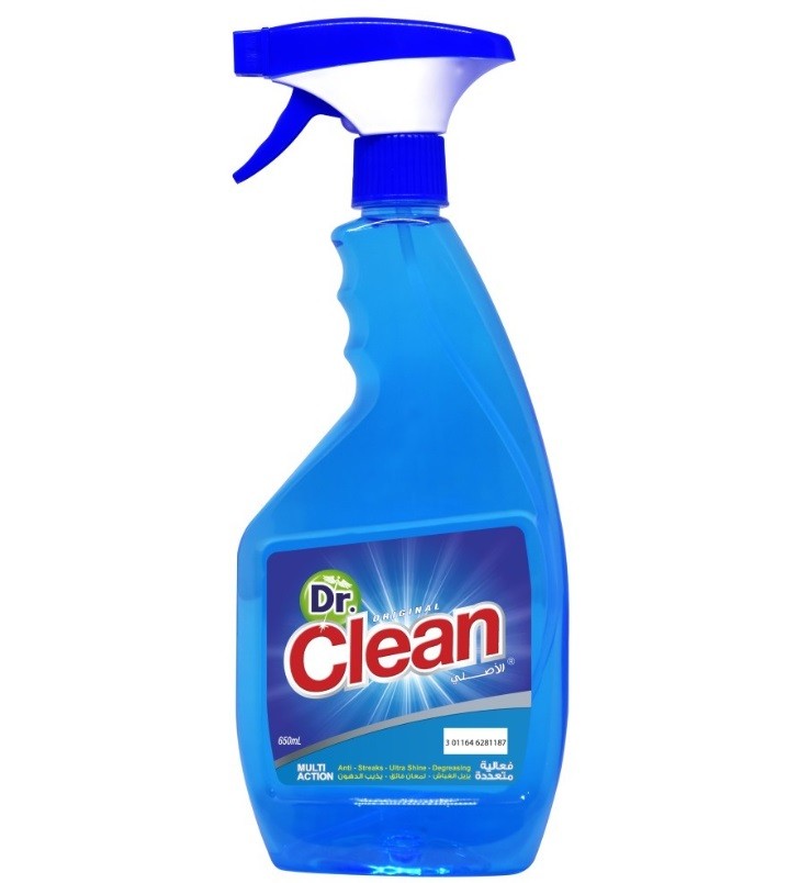 Carton - Dr.Clean Glass cleaner 12*650ml - منظف الزجاج دكتور كلين 12*650 مل